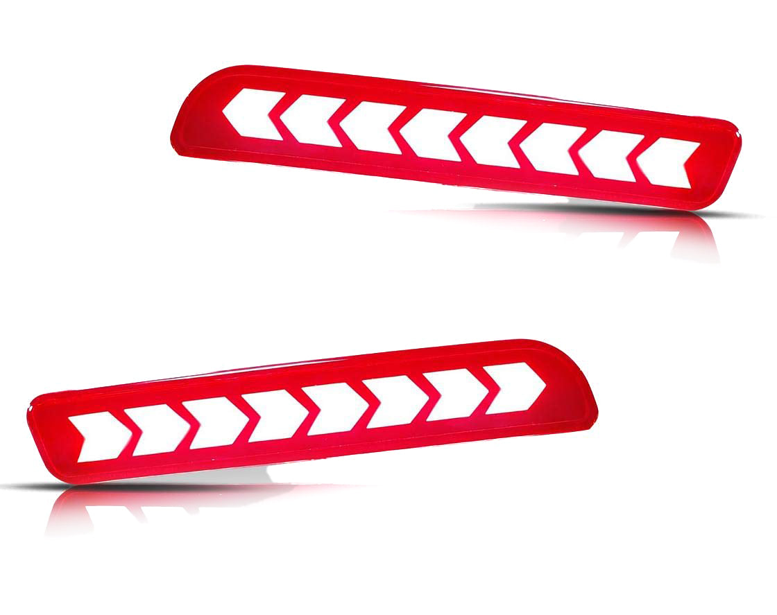 Car Arrow Led Rear Bumper Drl Brake Light Cat Eye Reflector for Car Ar ...